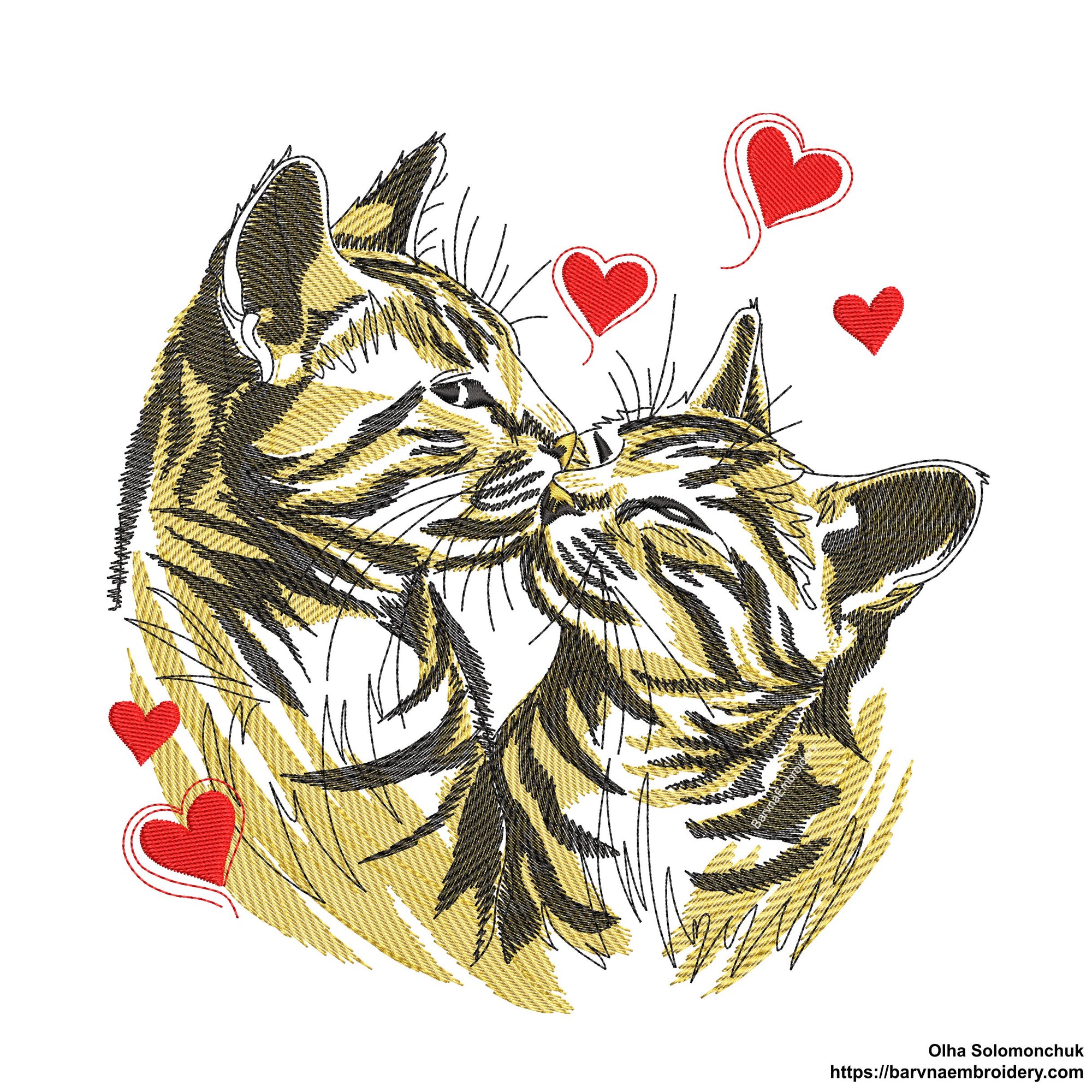 Cats Love Machine embroidery designs. – BarvnaEmbroidery