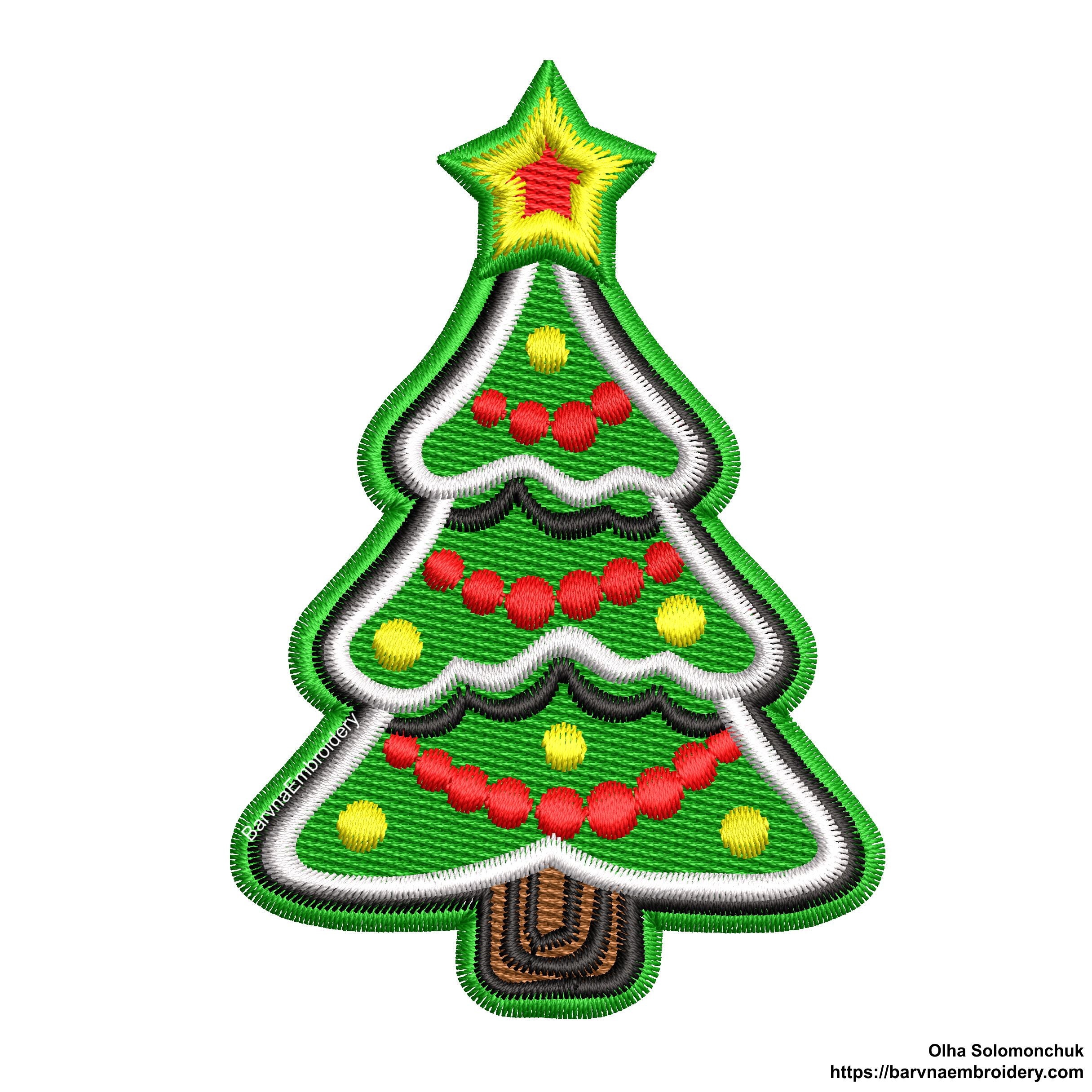 Christmas Tree Embroidery Design – Holiday Embroidery File ...