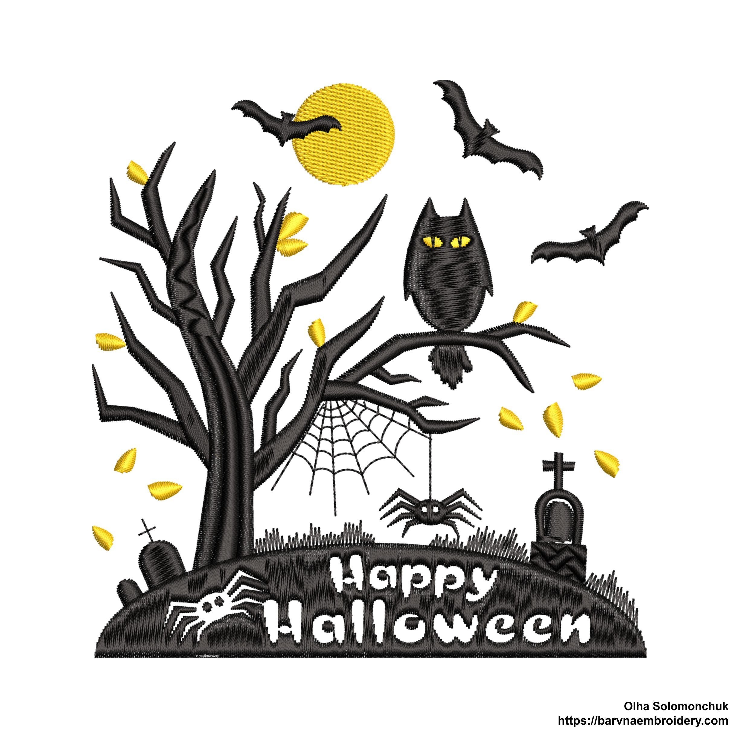 Halloween embroidery designs. – BarvnaEmbroidery