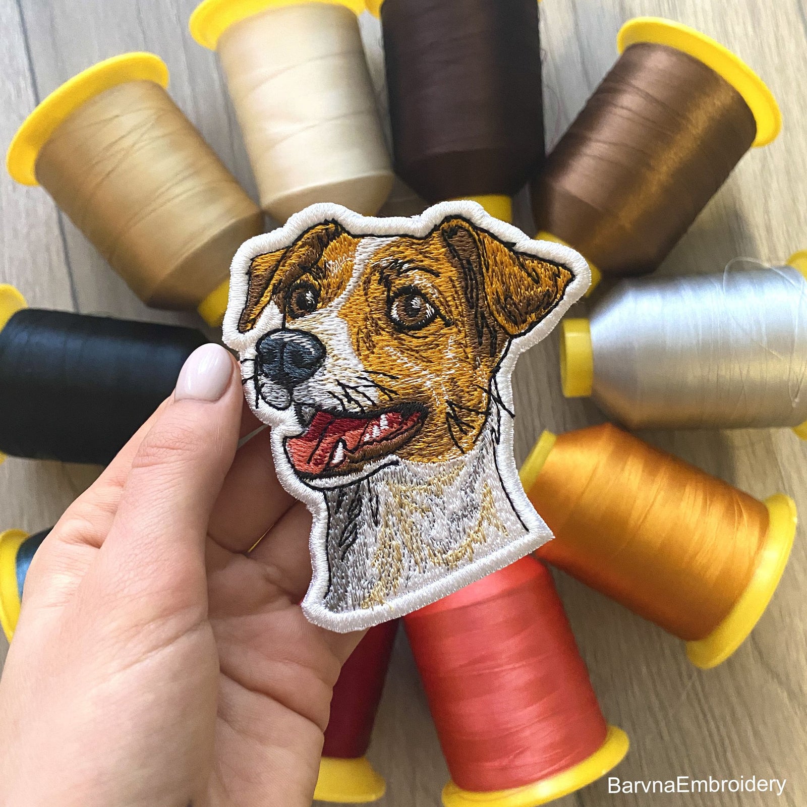 Jack Russell Terrier Patch Embroidery Design for machine ...