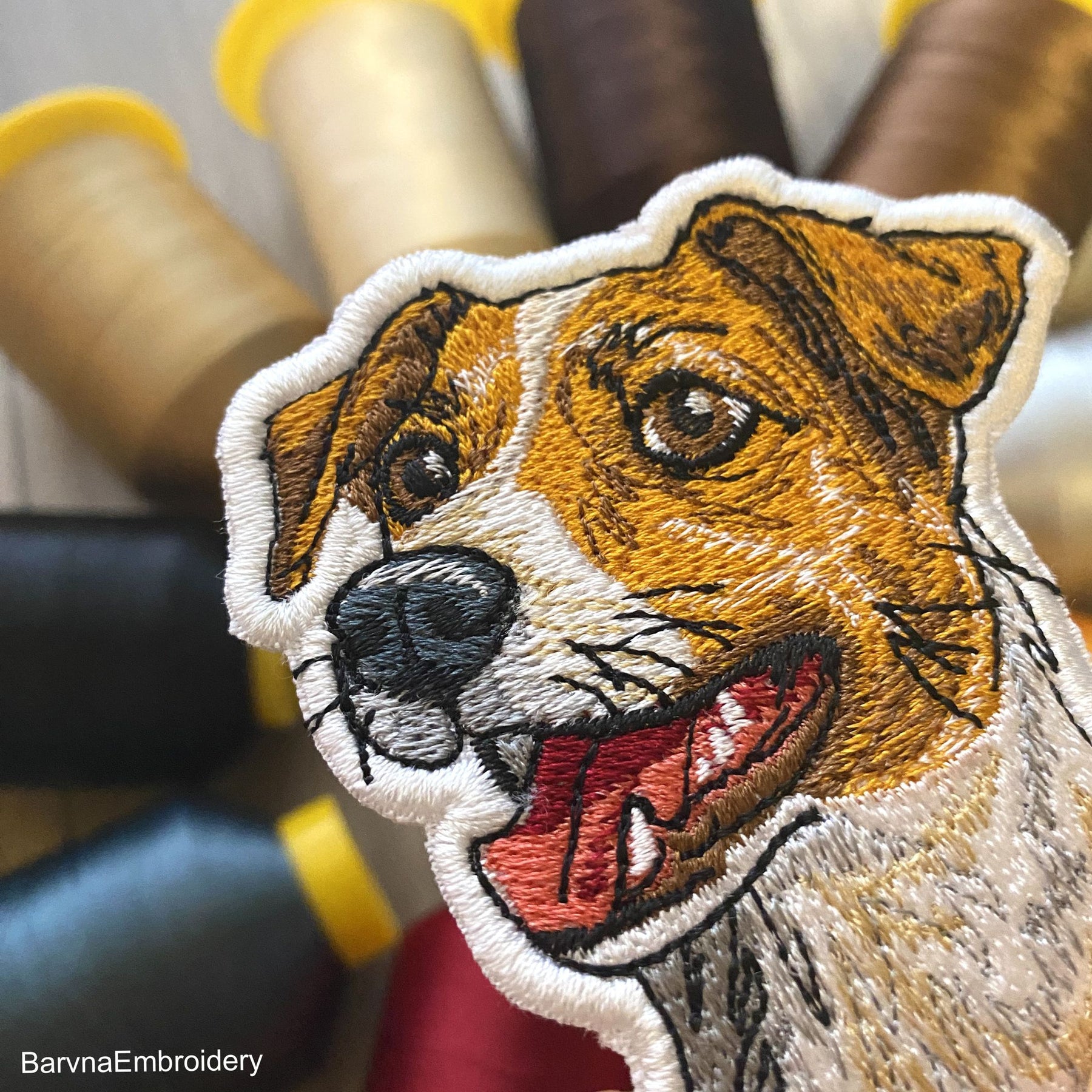 Jack Russell Terrier Patch Embroidery Design for machine ...