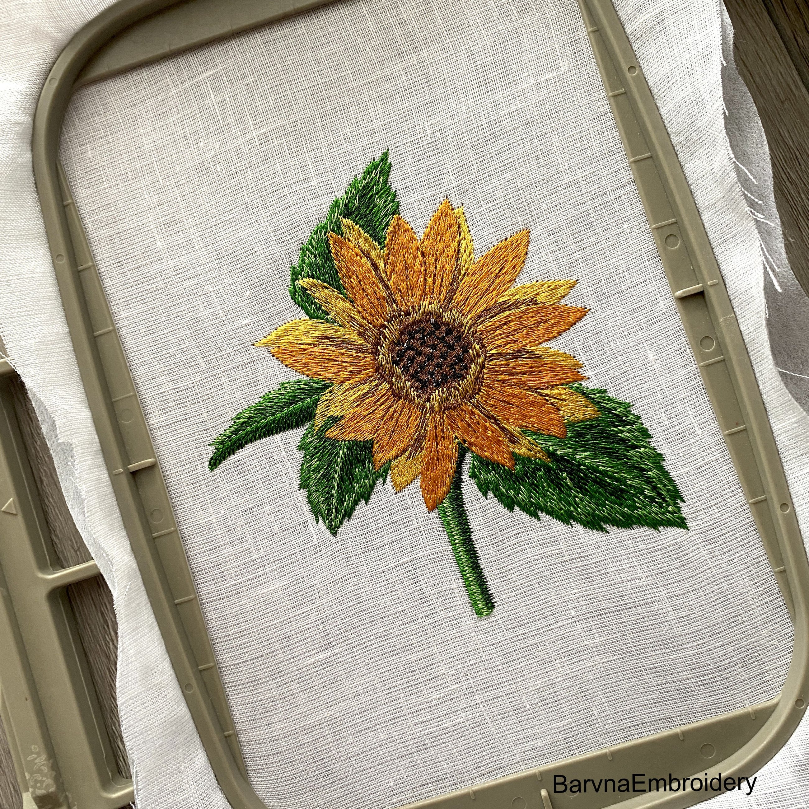 Sunflower embroidery design. Flowers Machine embroidery design ...
