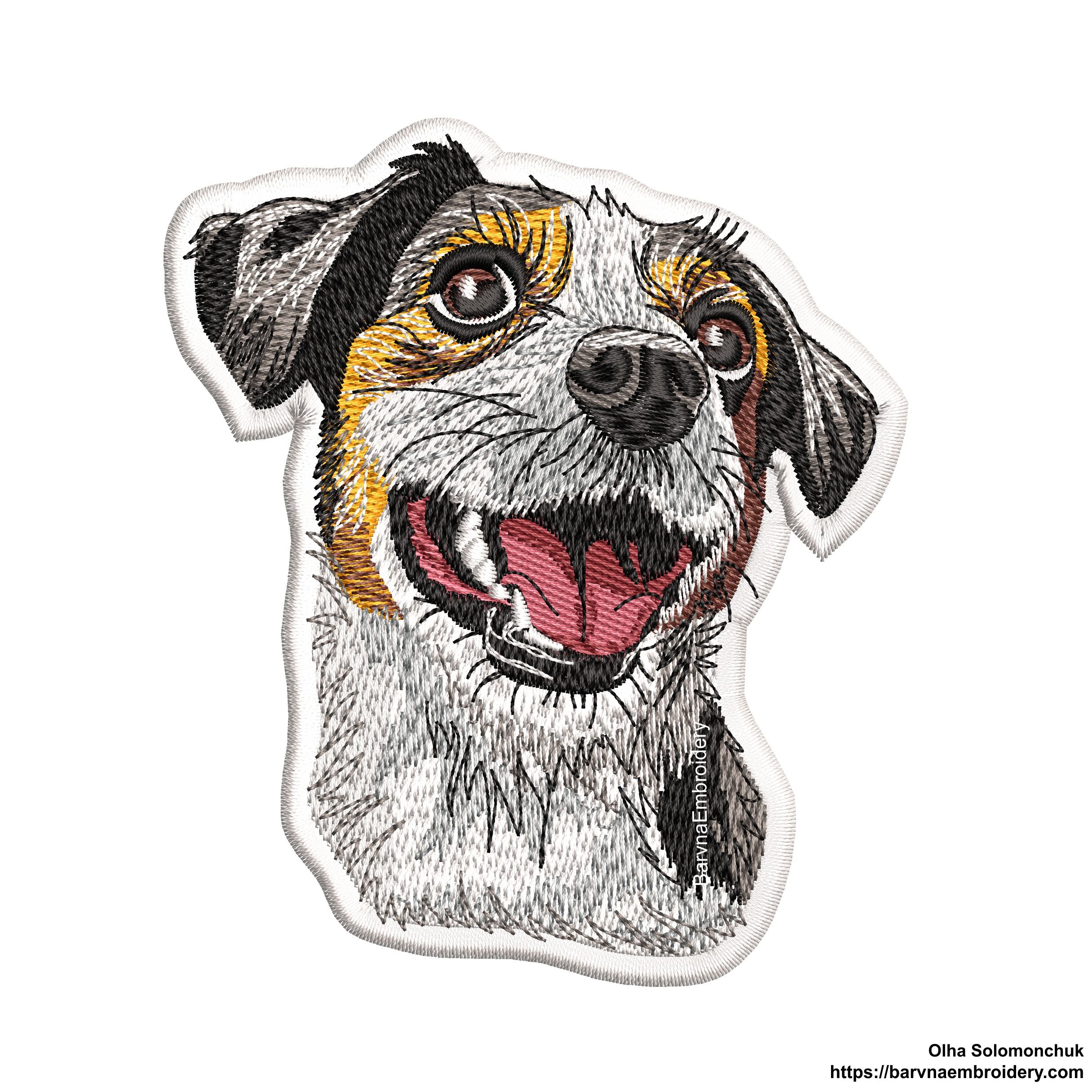 Patch Jack Russell Terrier Embroidery Design for machine ...